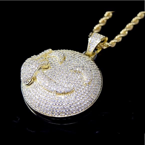 JewelryHq | Accessories | 4k Gold Lab Diamond Middle Finger Emoji Charm ...